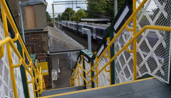 Galvanised balustrades are the perfect fit for a railway station ...