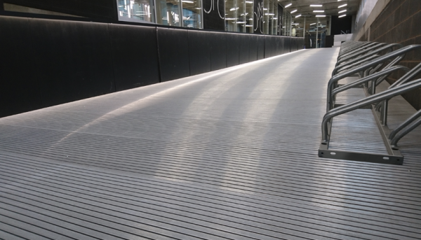 Neaco aluminium decking specified for cycle park at landmark offices