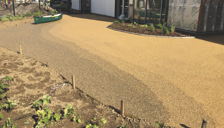 Beach effect achieved with Sudstech's permeable paving