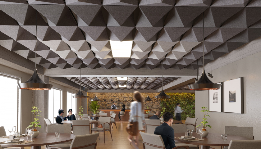 HeartFelt® Origami ceiling system offers exceptional acoustic and ...